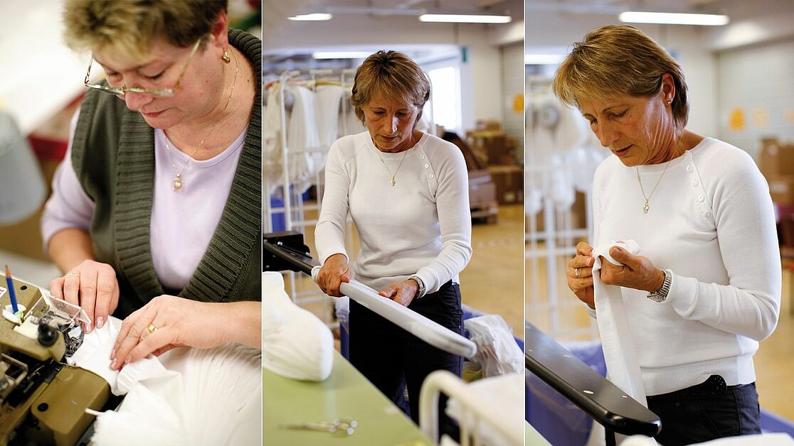 Repairing holes in compression garments